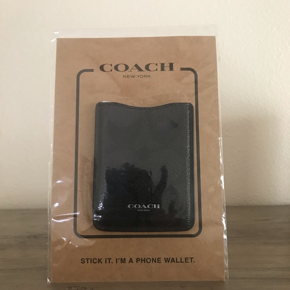 Coach | Accessories | Coach Signature Canvas Black Phone Wallet Nwt ...